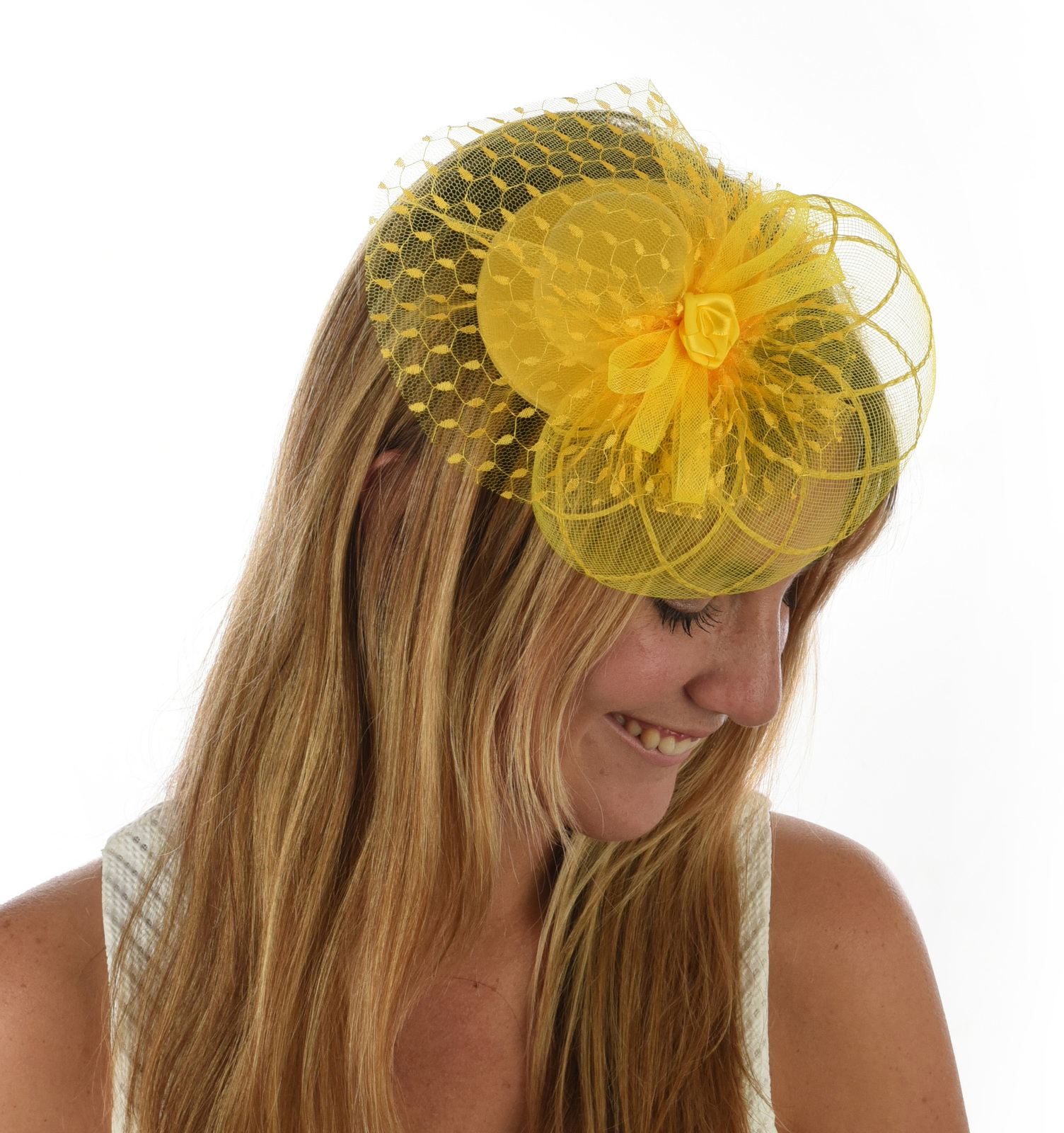 Mini Top Hat Fascinator Headpiece Feather Headband Formal Occasion ...
