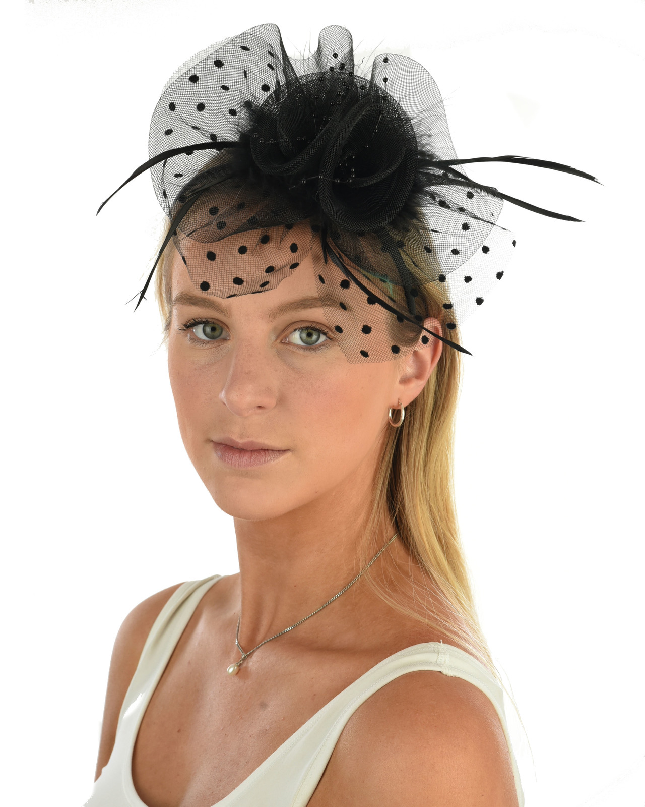 Beaded Crinoline Feather Fascinator | Express Post Available